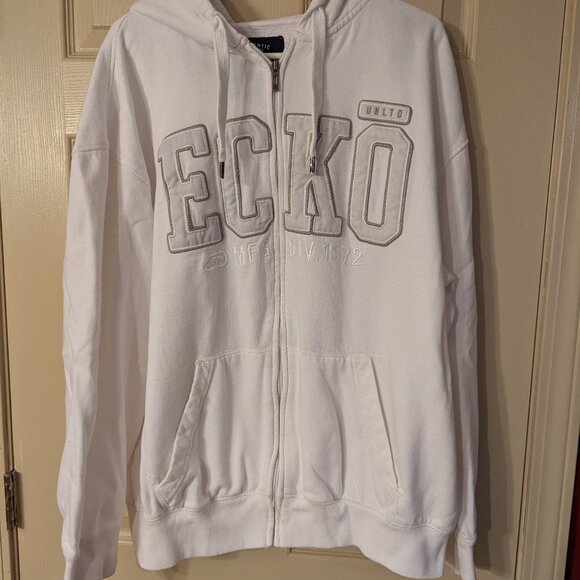 Ecko Unlimited | Sweaters | Vintage Ecko White Hoodie | Poshmark